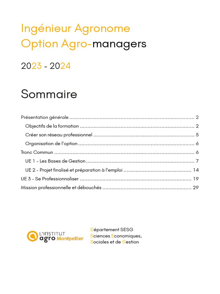 Livret AMG 2023 2024 | PDF