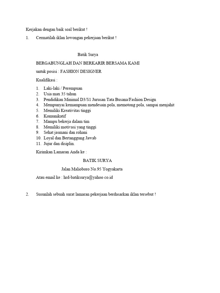 Soal Praktek B Indo Kls Xii 2024 | PDF