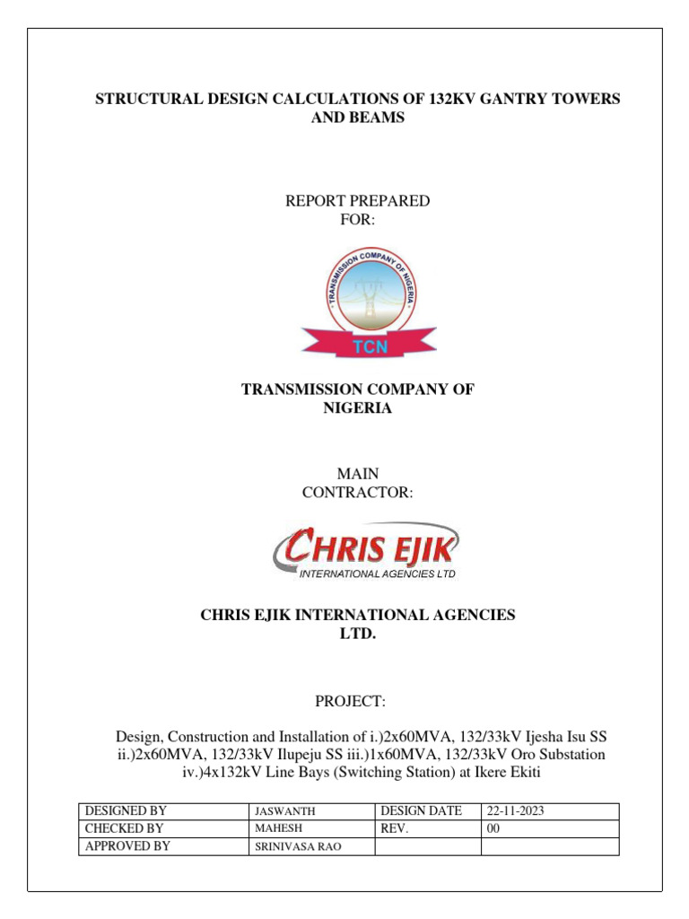 02 Ce TCN 132 Gantry Ss 01, Rev0 | PDF | Electric Power Transmission ...