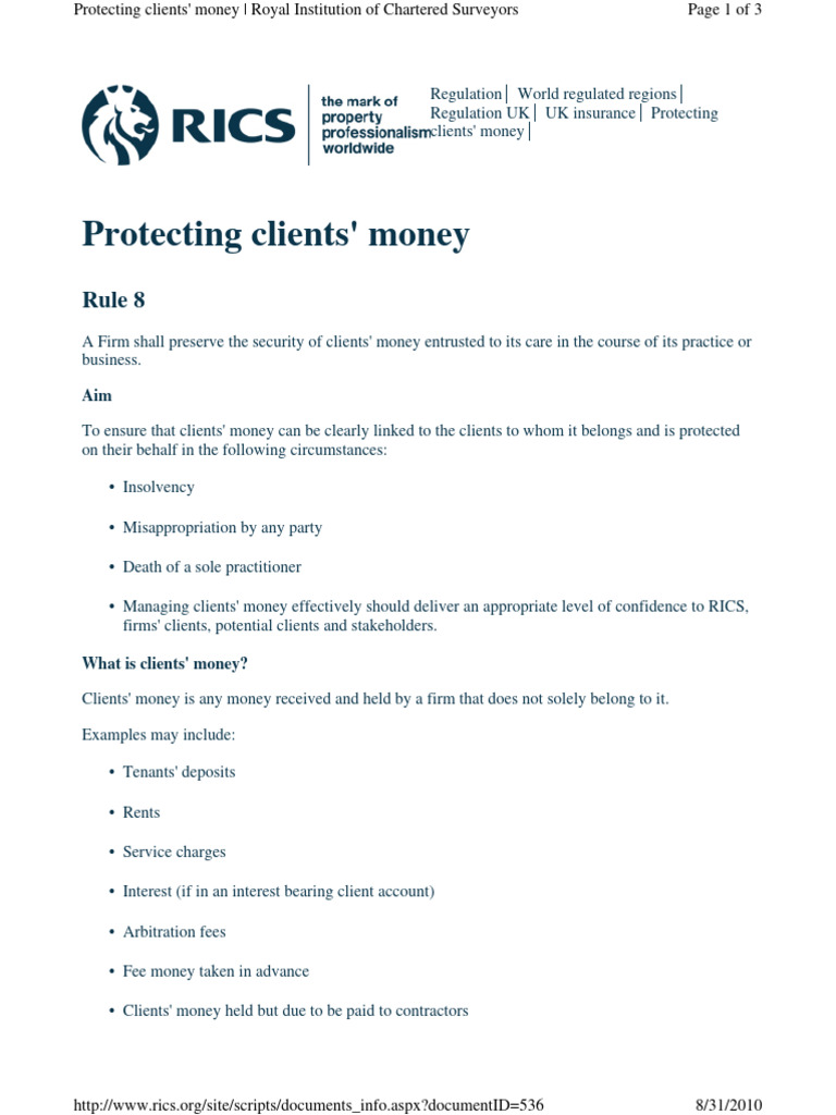 Client money | PDF | Money | Banks