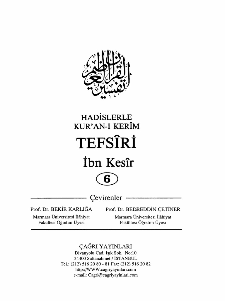 [Tefsir] İbn'i Kesir 06.Cilt | PDF