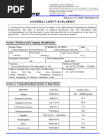 Kts Cr2032 Msds 2025 Ver. (裸電, 帶線共用) | PDF | Dangerous Goods | Carbon Dioxide