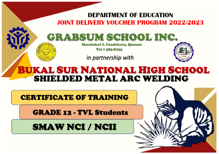 SMAW Certificate of Training | PDF