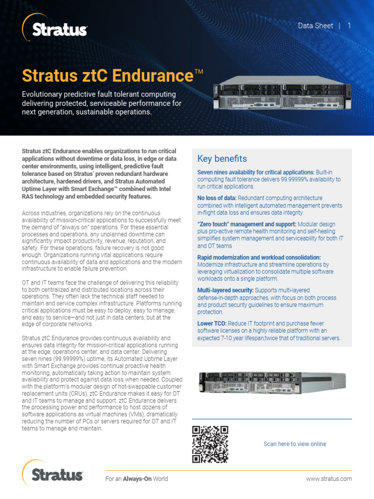 ZTC Endurance Datasheet Final 2024 1 - 22 - 24 | PDF | Hyper V | Fault ...