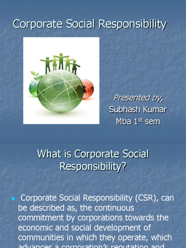An Overview of Corporate Social Responsibility: Definitions, Principles ...