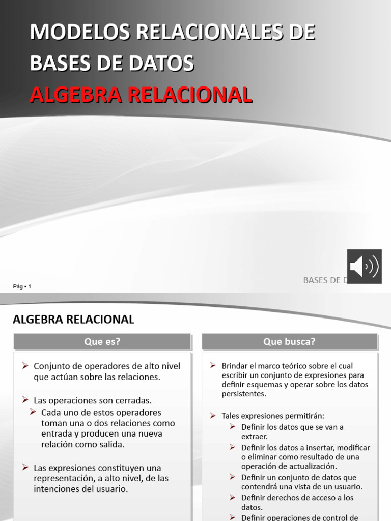 Algebra Relacional Explicación2 | PDF | Informática