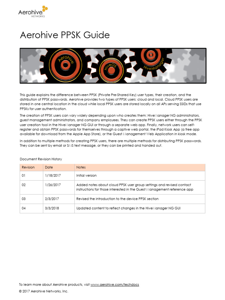 Aerohive PPSK-Guide | PDF | World Wide Web | Internet & Web