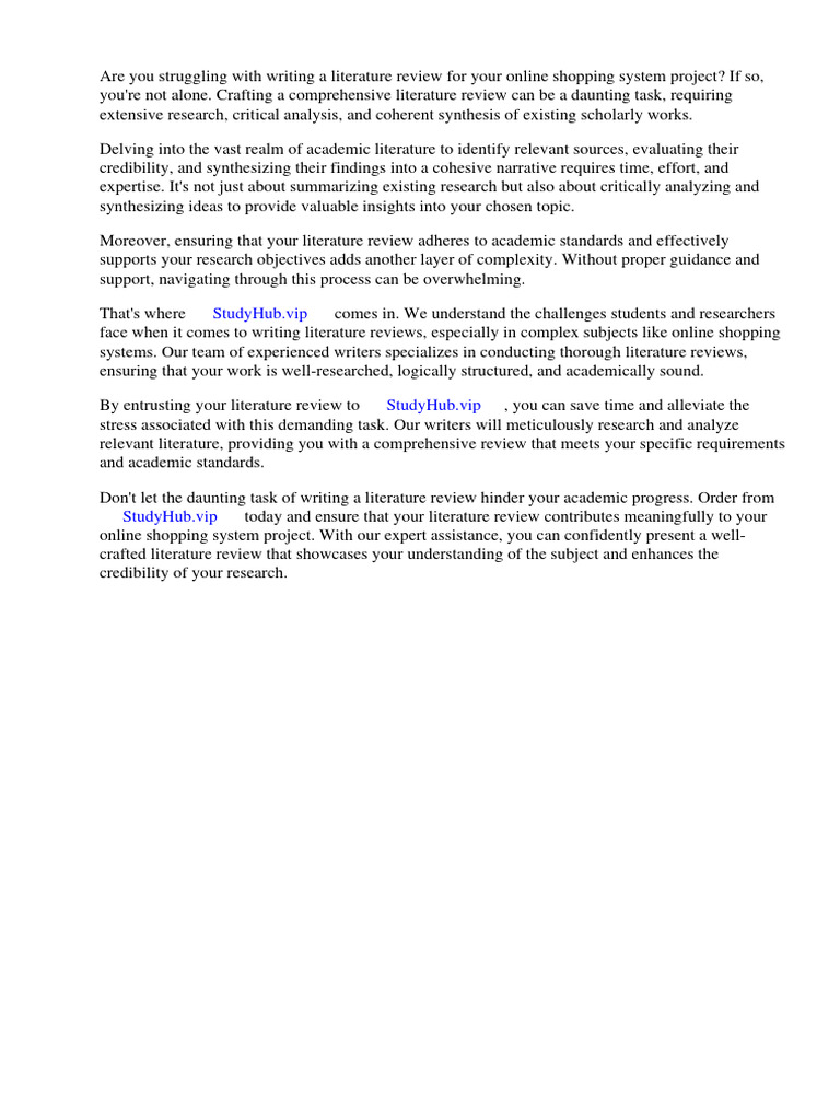 Literature Review Online Shopping System | PDF | Online Shopping | Retail