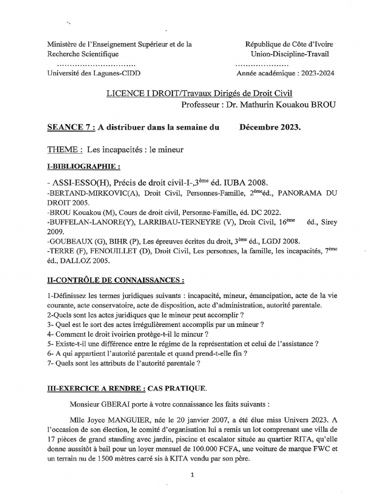 TD civil thème 7 | PDF