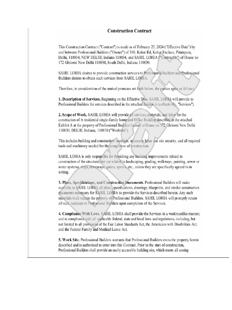 Special Contract Project | PDF