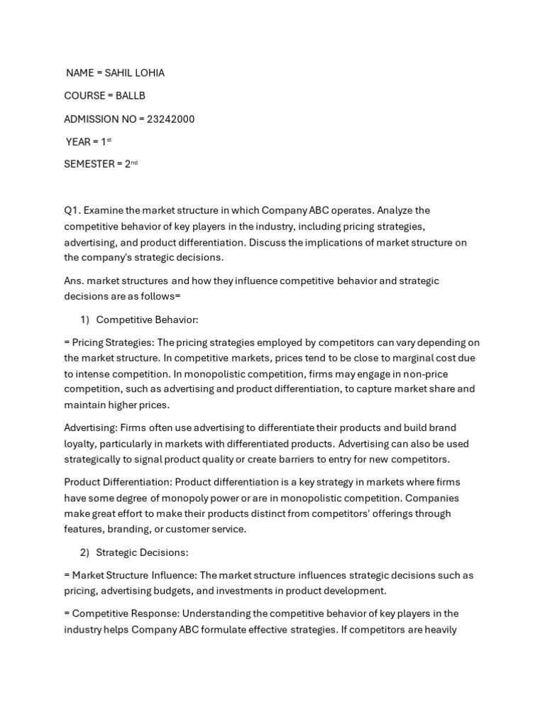 Economic Work | PDF | Monopoly | Pricing