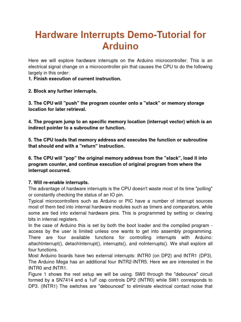 Hardware Interrupts - Arduino | PDF | Central Processing Unit ... Hardware Interrupts - Arduino | PDF | Central Processing Unit ...