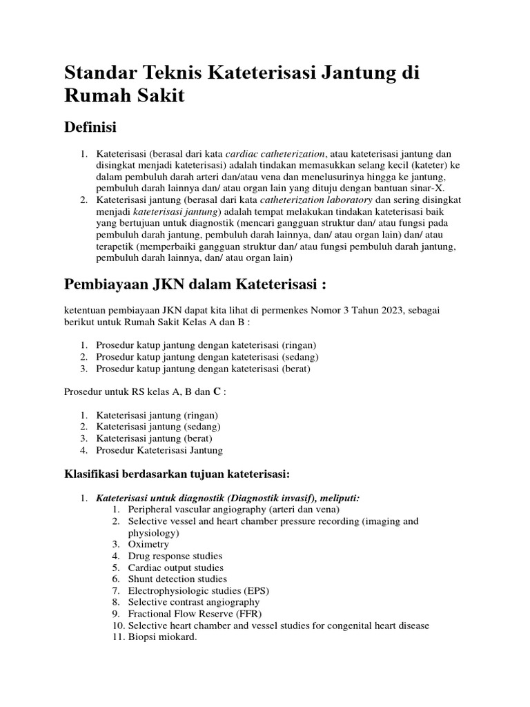 Panduan Kateterisasi Jantung | PDF
