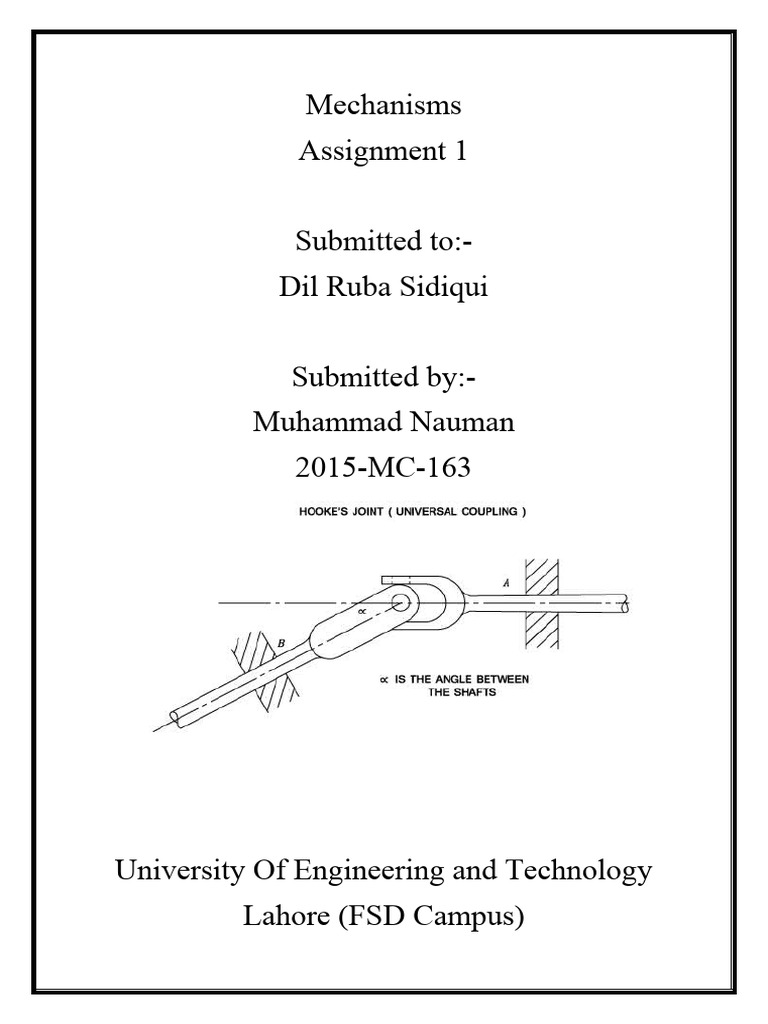 Mechanisms Assignment Analysis and Mobility | PDF | Engines | Engineering