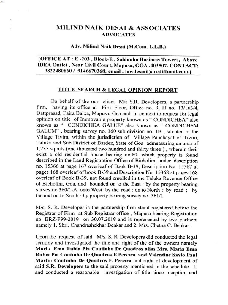 Title Report - Compressed | PDF | Deed | Lease