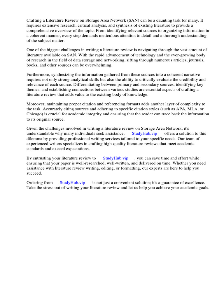 Literature Review On Storage Area Network | PDF | Computer Network ...