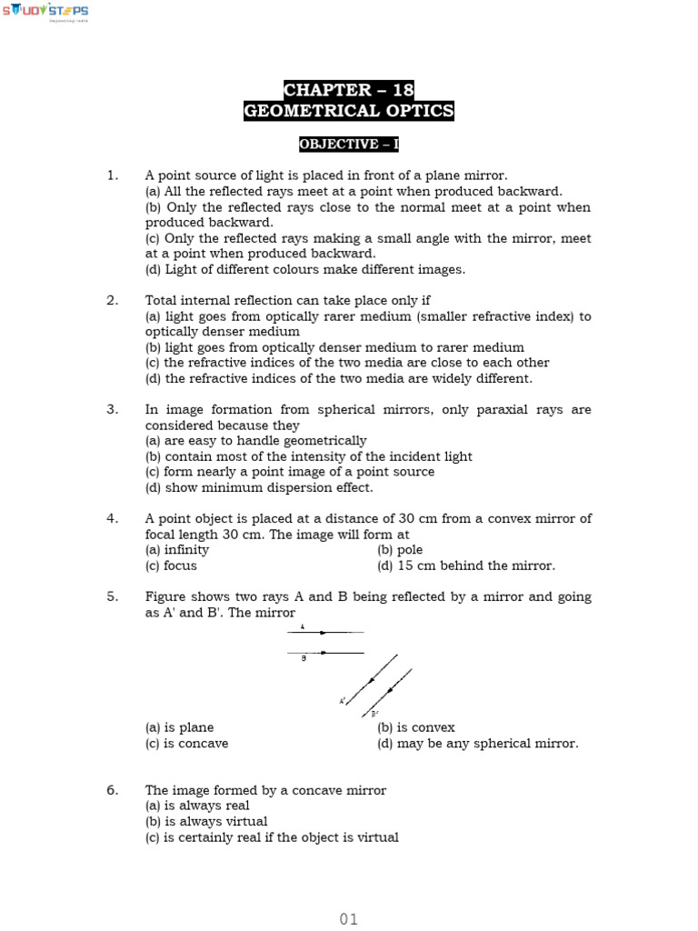 18 Geometrical Optics | PDF