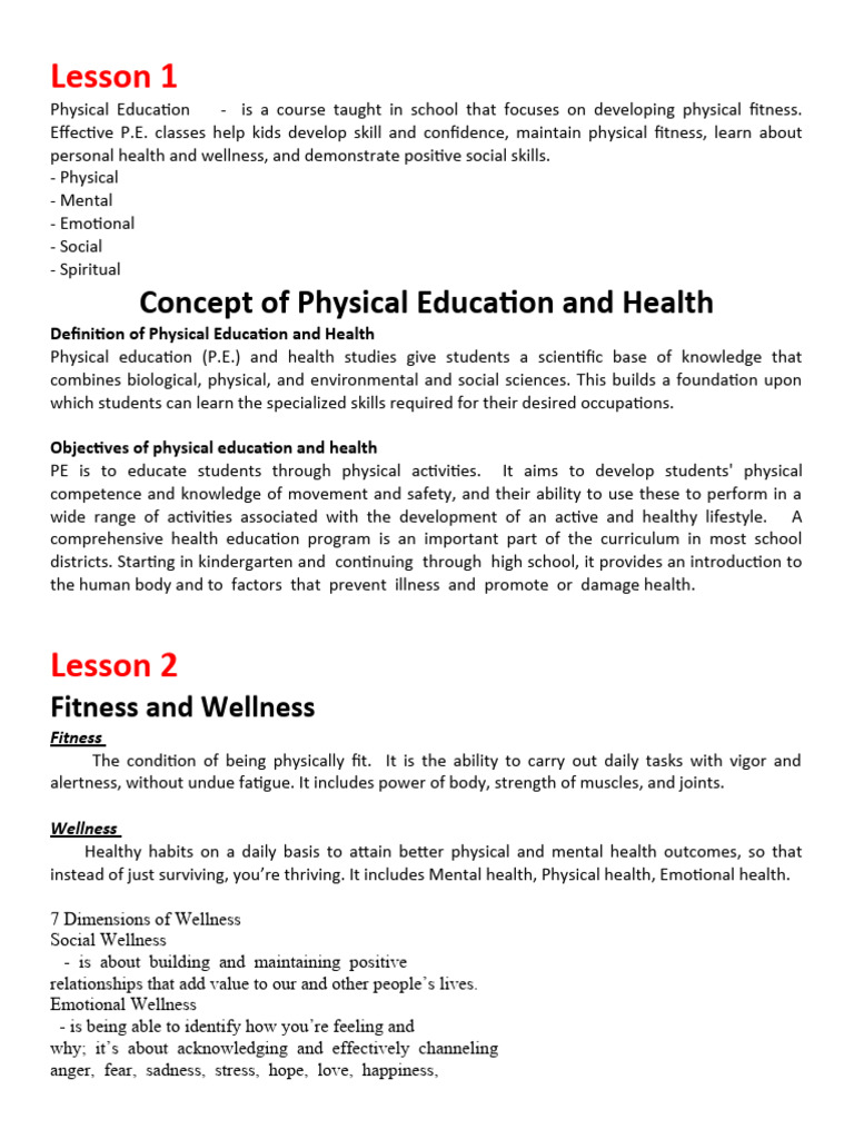 Lesson 12 | PDF | Physical Education | Physical Fitness