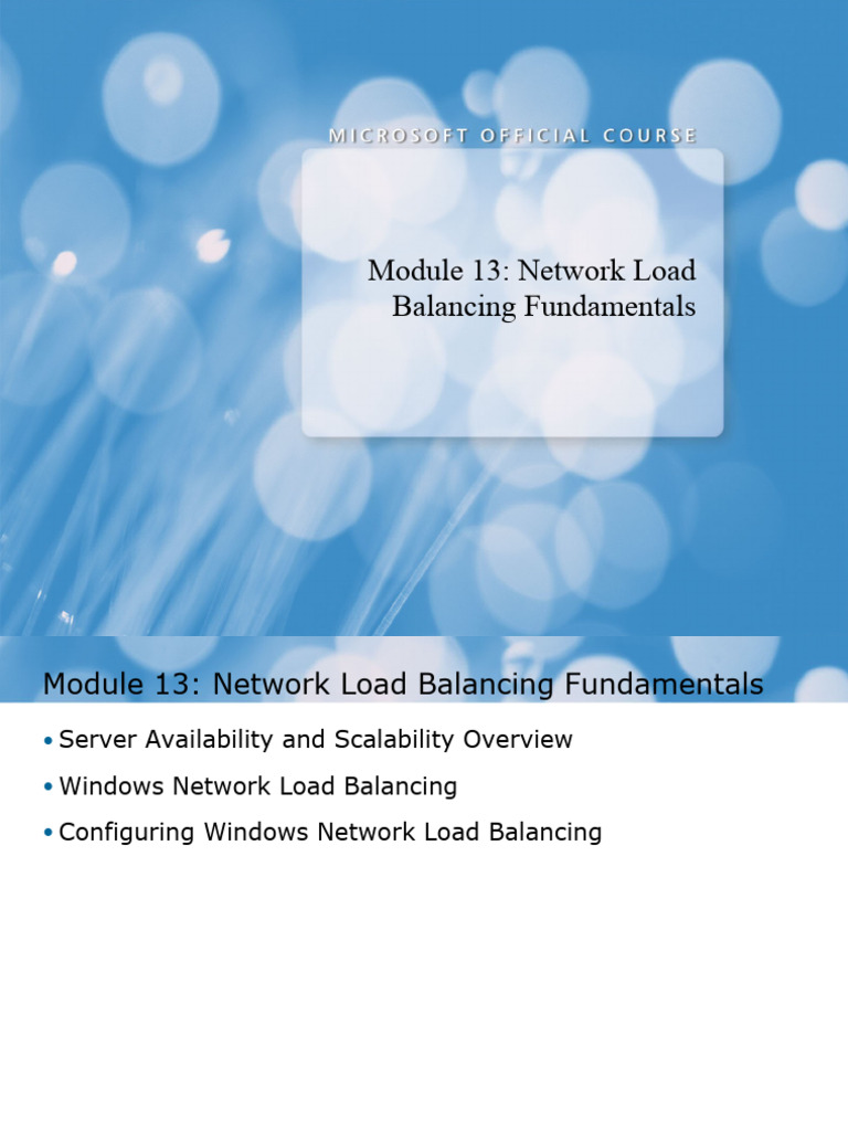 Network Load Blacser | PDF | Load Balancing (Computing) | Scalability