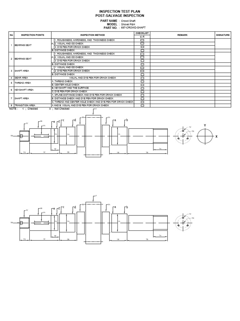 Crowd Shaft Inspection Plan | PDF