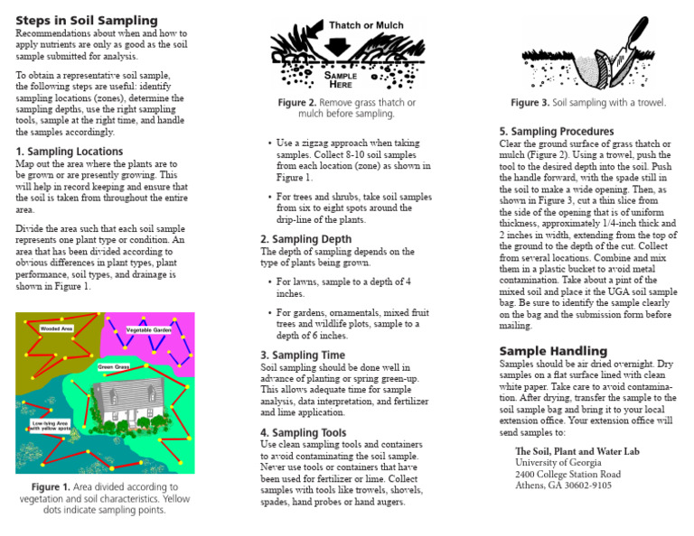 Instructions For Soil Sample | PDF | Soil | Mulch