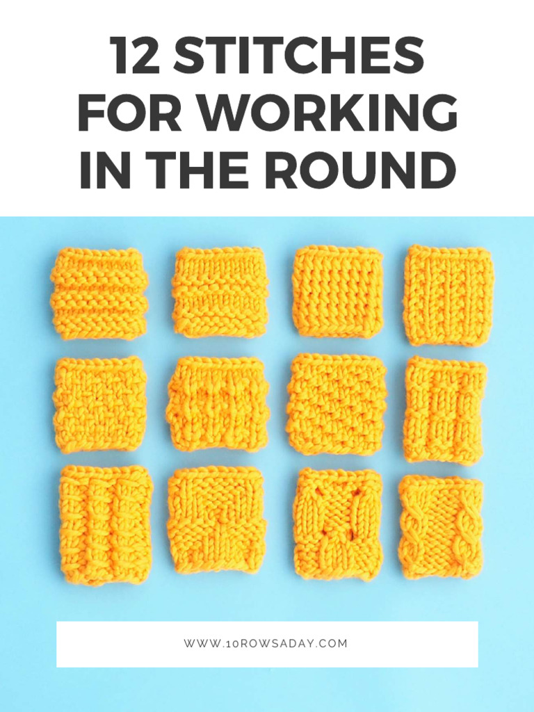 12 Stitches For Working in The Round | PDF