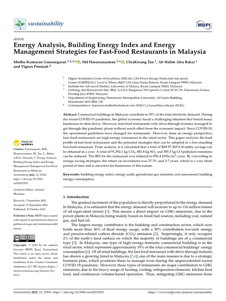 Energy Analysis Sustainability Pdf Energy Conservation Efficient Energy Use