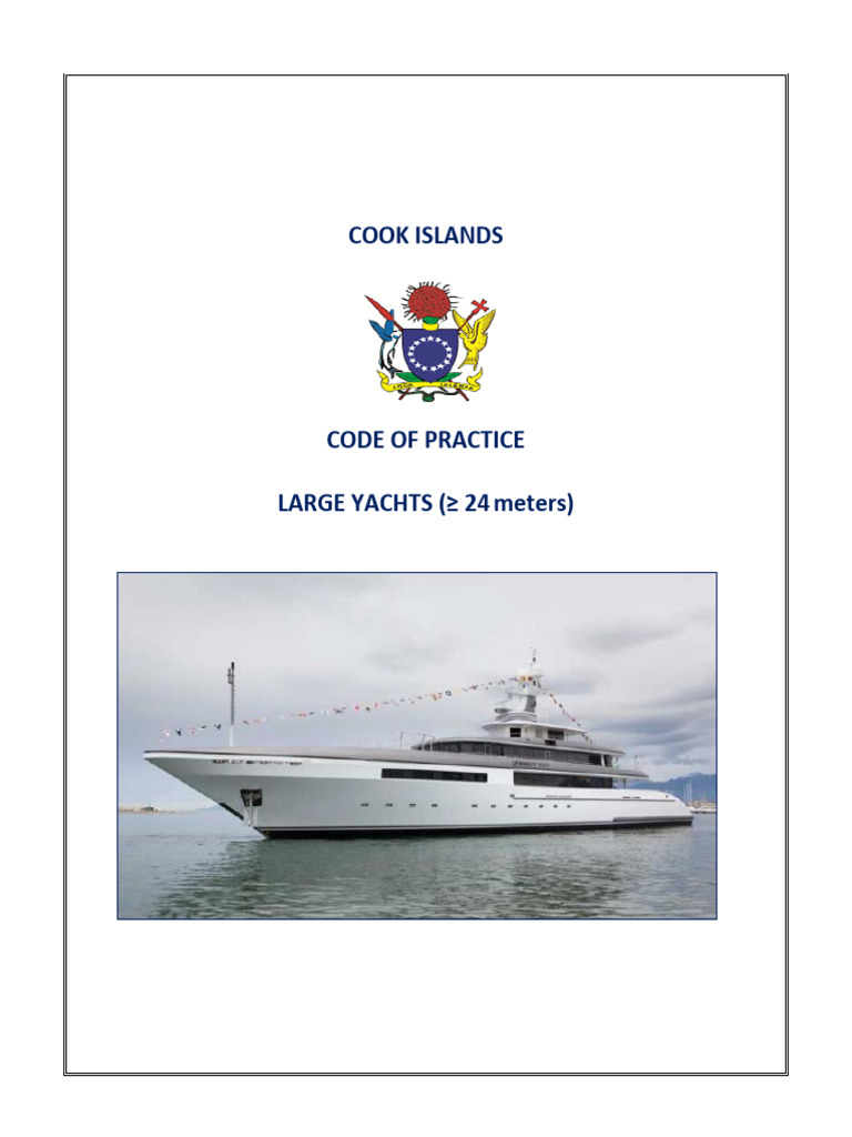 Cook Islands Large Yacht Code v.4 | PDF | Yacht | Watercraft