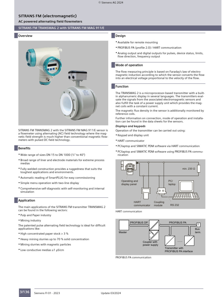 Sitransf Fmtransmag2 Fi01 en | PDF | Power Supply | Alternating Current