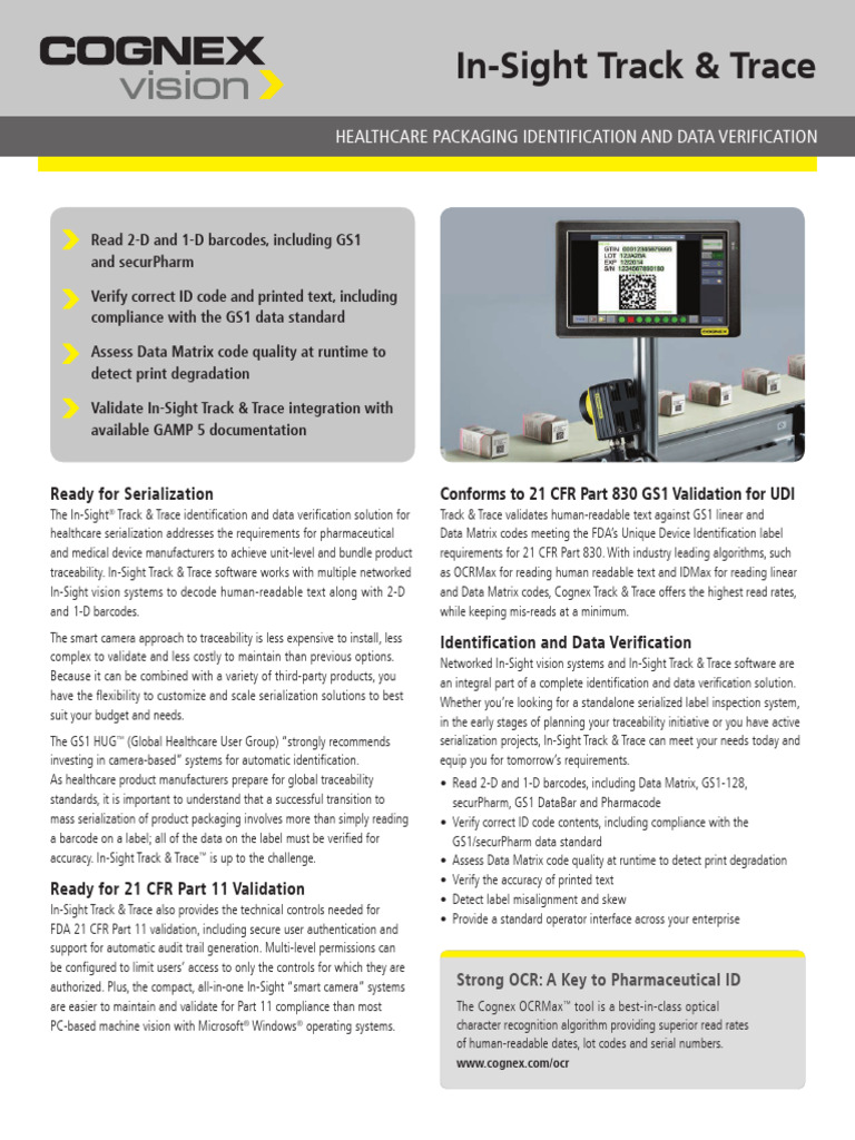Insight Track and Trace Validation Datasheet | PDF | Barcode ...