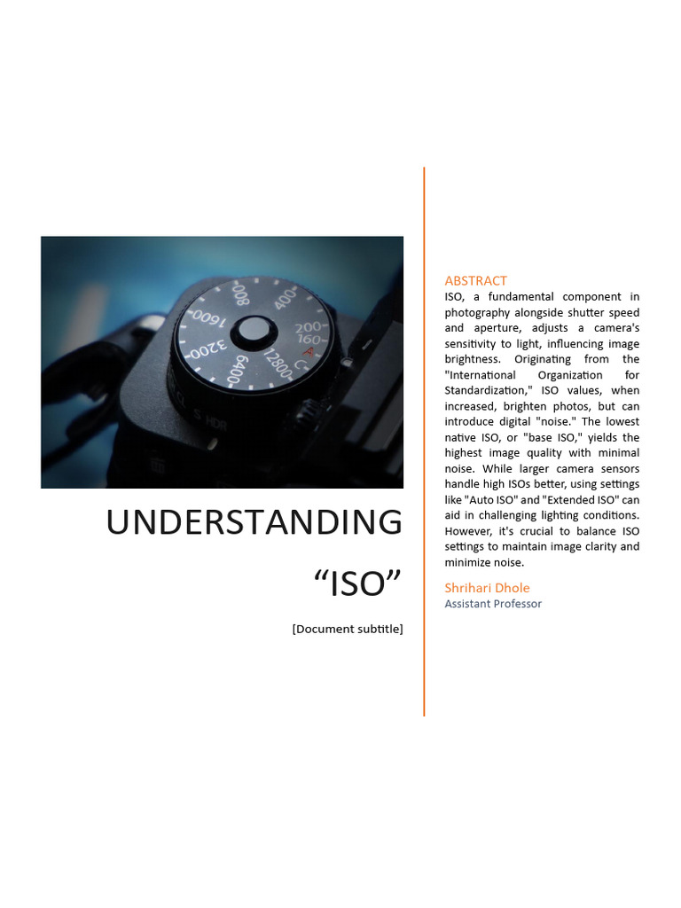 Understanding ISO in Photography | PDF | Film Speed | Camera