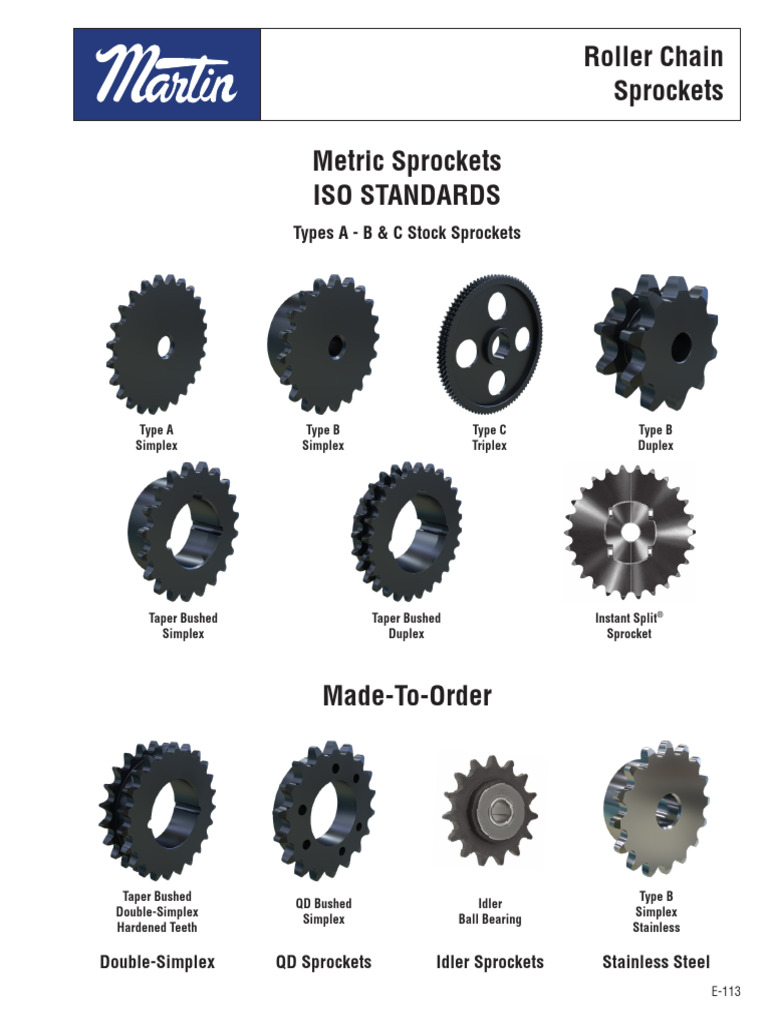 Metric Roller Chain Sprockets | PDF