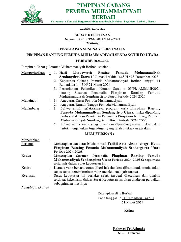 Draft - SK AMM STU - Periode 2024-2026 | PDF