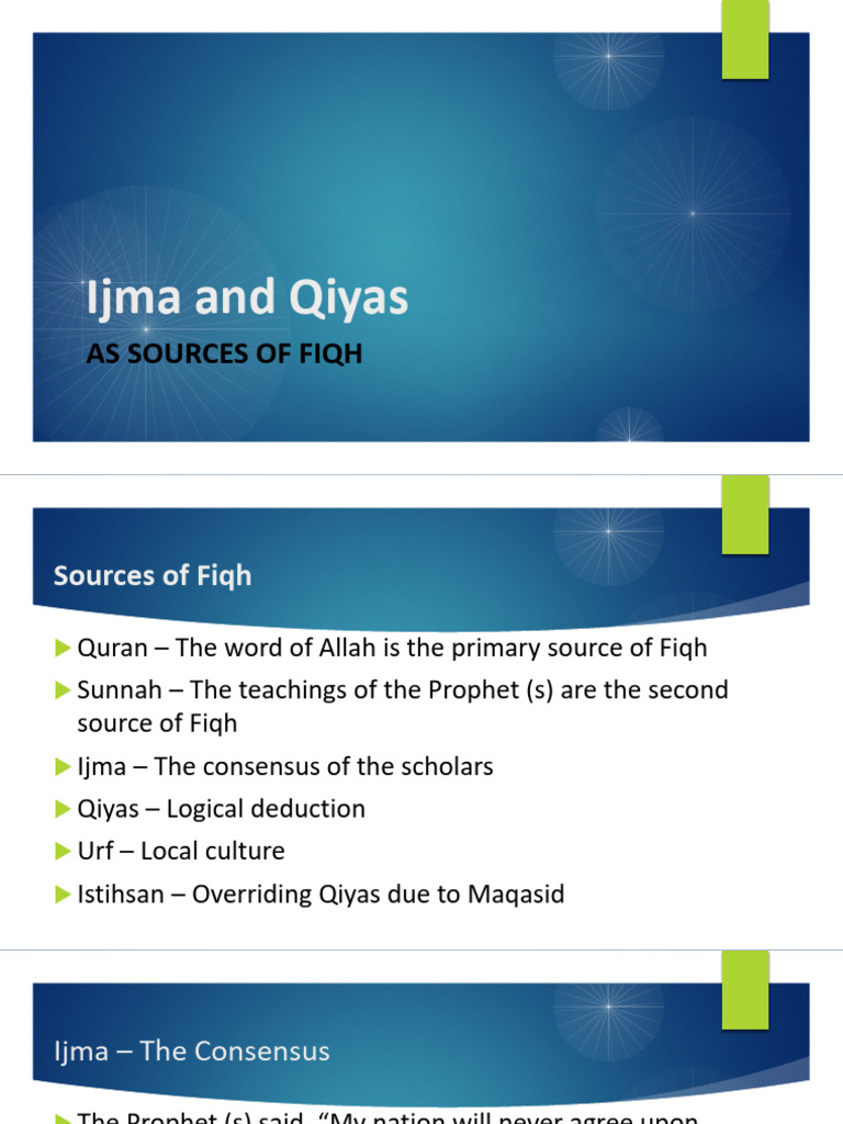 4-Ijma-and-Qiyas | PDF | Jurisprudence | Islamic Philosophy