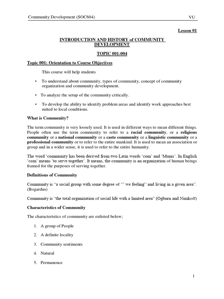 Handouts SOC604 | PDF | Community | Evaluation