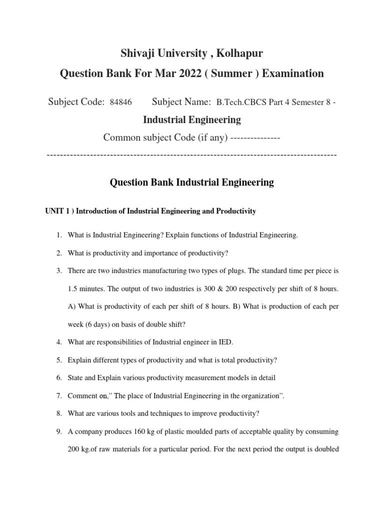 Ie Question | PDF