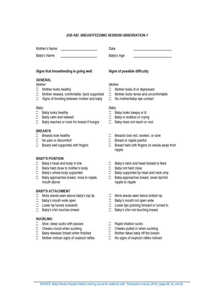 3-JOB AID BF Observation Practice+Exercise 1-3 | PDF | Breastfeeding ... 3-JOB AID BF Observation Practice+Exercise 1-3 | PDF | Breastfeeding ...