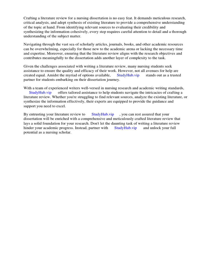 Nursing Dissertation Literature Review Example | PDF | Nursing ... Nursing Dissertation Literature Review Example | PDF | Nursing ...