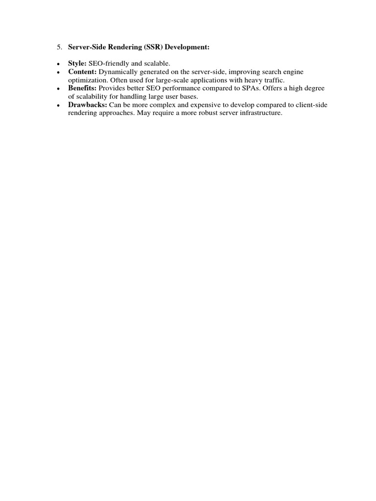 Server Side Rendering Development Pdf