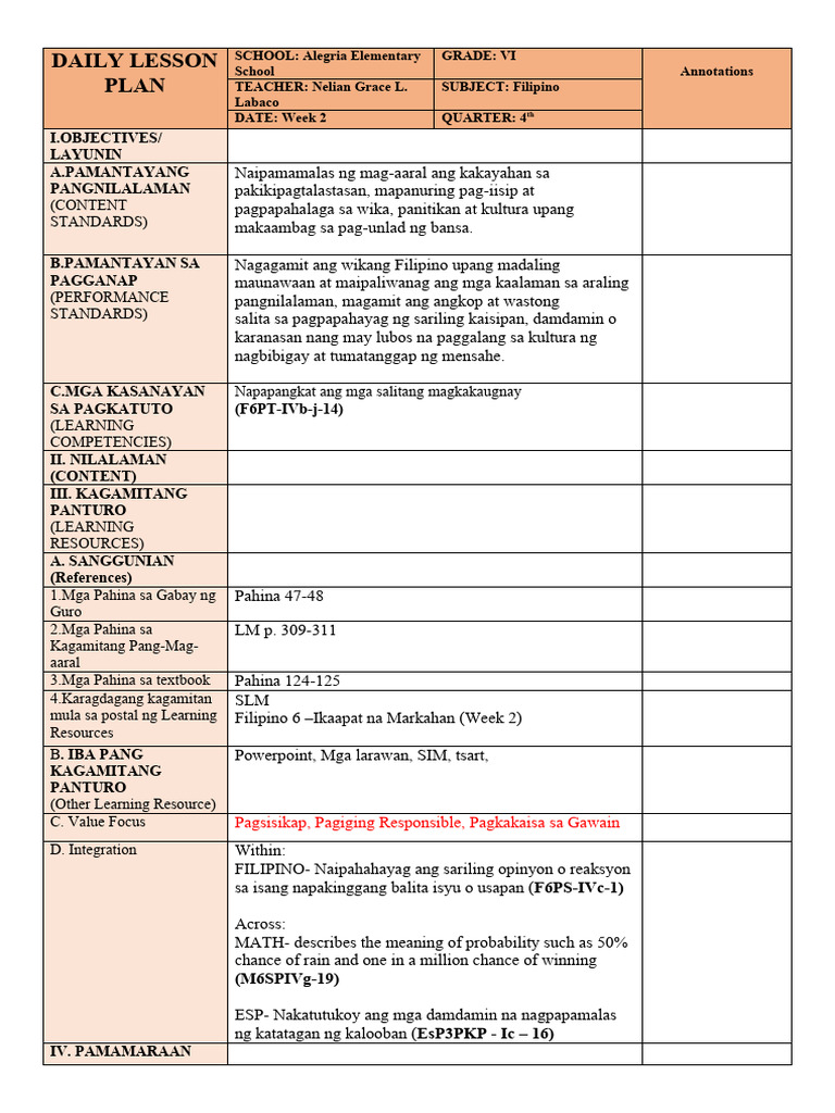 COT 2-Filipino (4th Quarter) | PDF