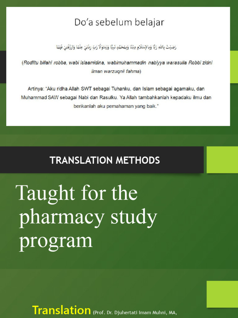 Translation Methods | PDF