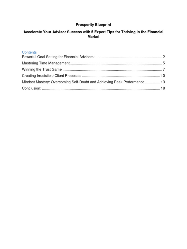 Prosperity Blueprint Free Ebook | PDF