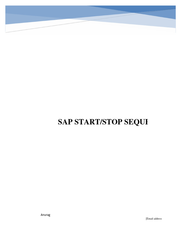 SAP_START_STOP_SEQUENCE_HANA | PDF | Information Technology | Computer Science