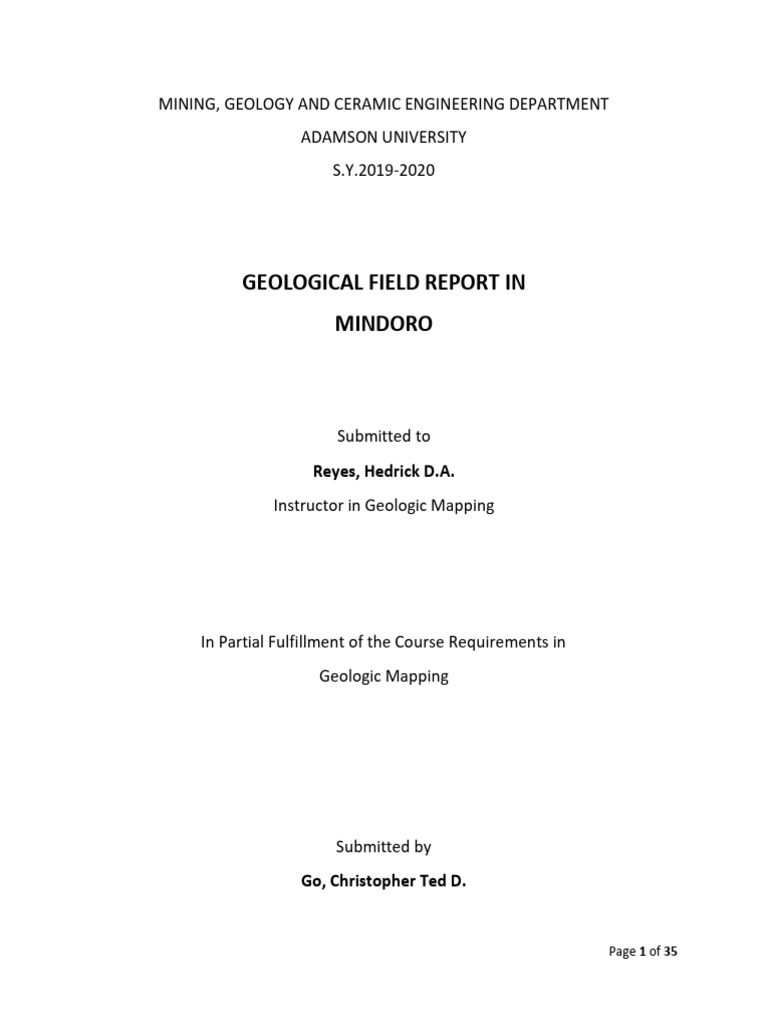 Field Report Draft-1 | PDF