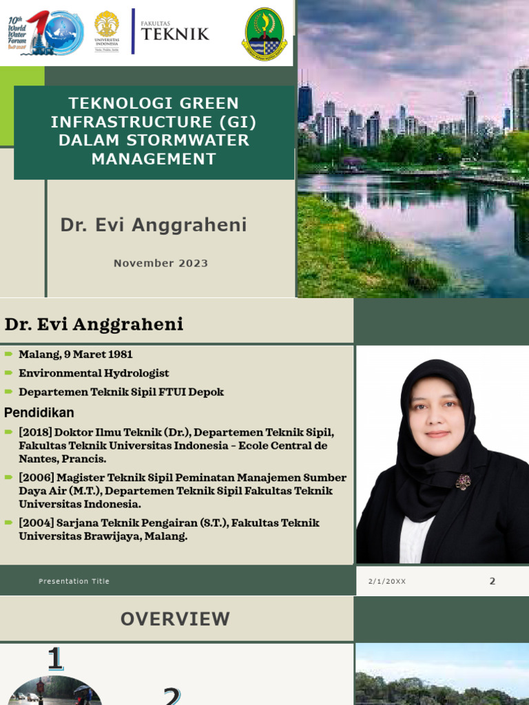Dr. Evi Anggraheni - Penerapan Teknologi Green Infrastructure Dalam SWM | PDF