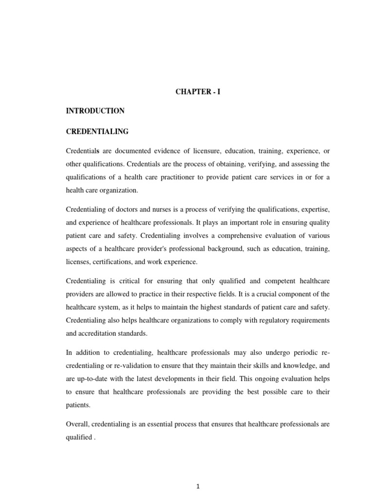 Credentials and Privileging of Doctor and Nurses | PDF | Health Care ...