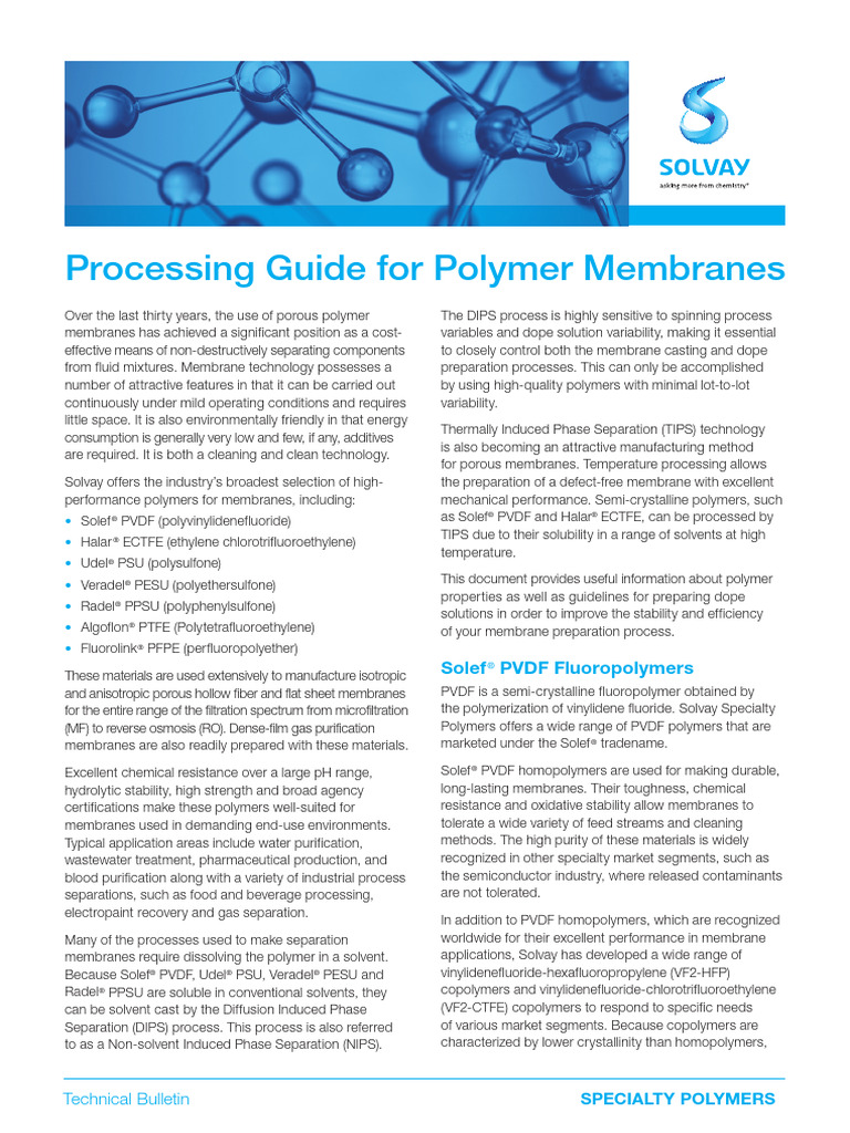 Membranes Processing Guide en v4.6 0 | PDF