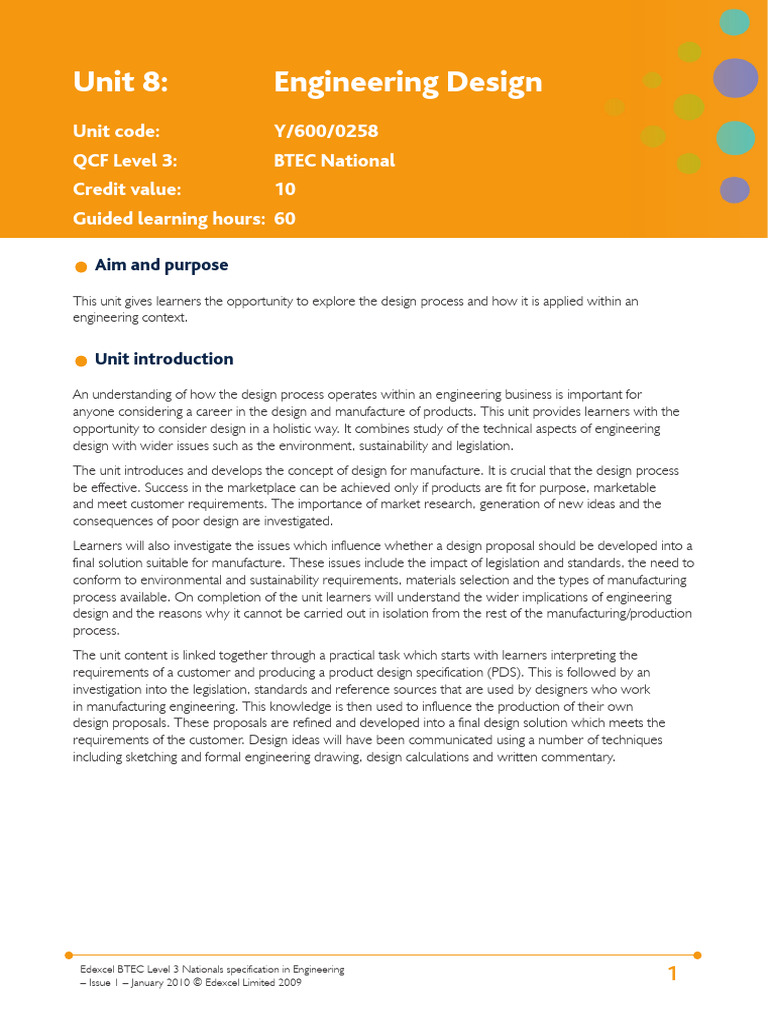 Unit_8_Engineering_Design | PDF | Engineering | Learning