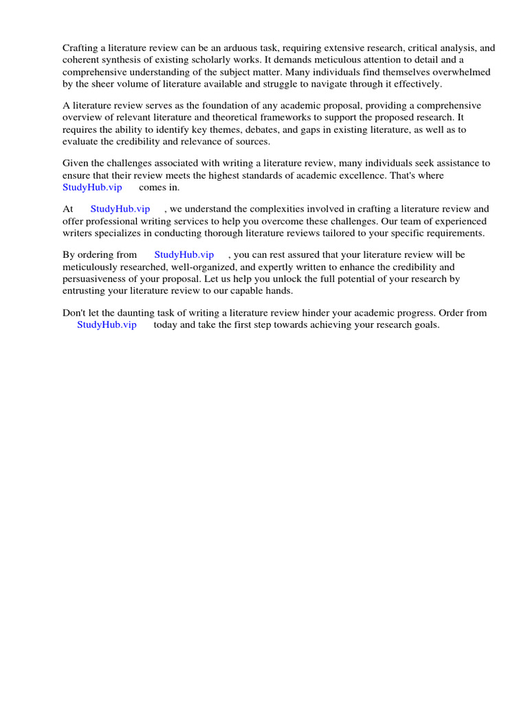 Sample of Literature Review For Proposal | PDF | Information Literacy ...
