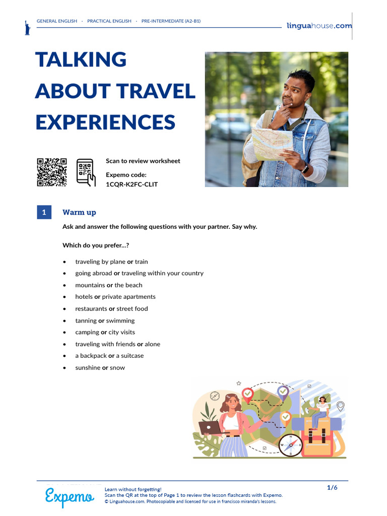 Discussing Travel Experiences | PDF